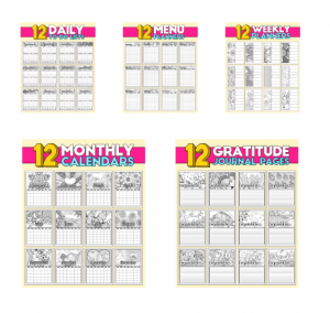 Grateful & Gorgeous Coloring Calendar & Planner - Rayven Monique