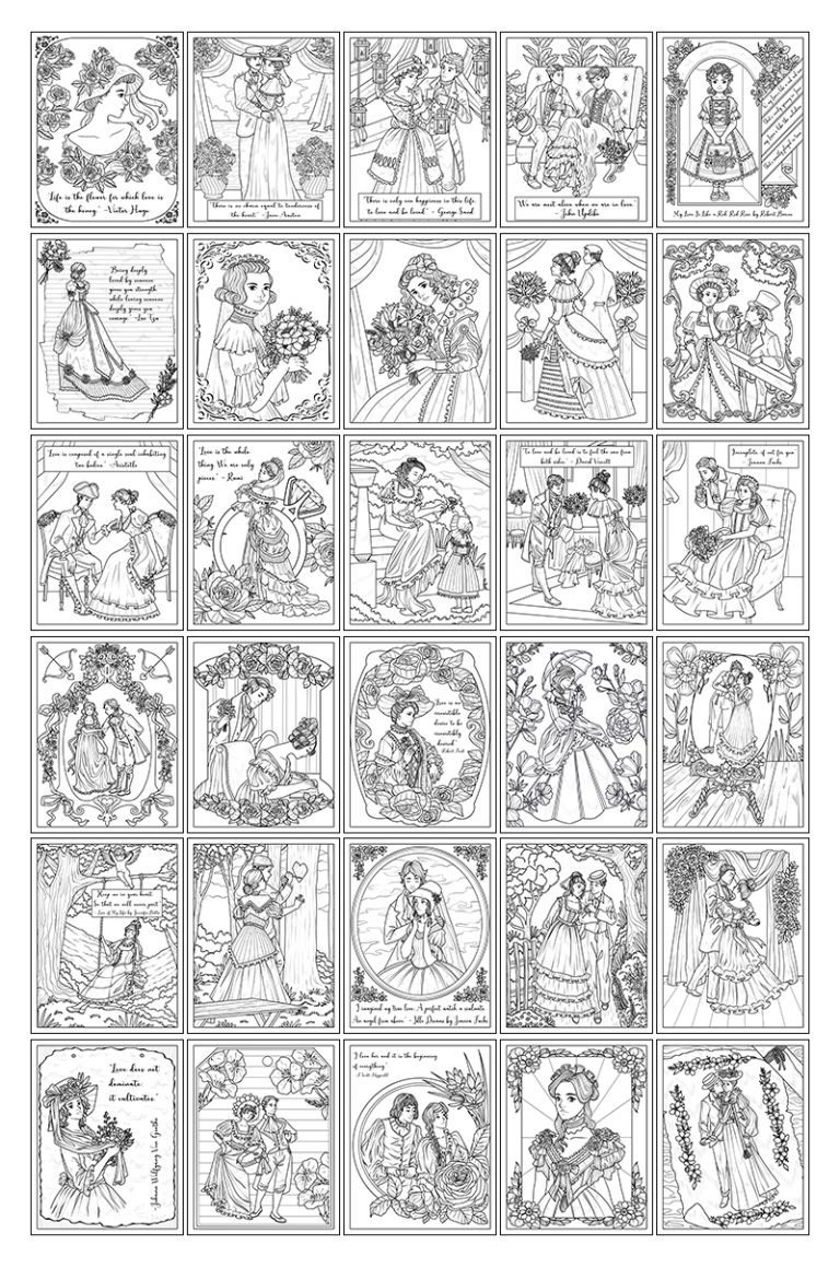 Victorian Weddings Coloring Pages - Rayven Monique