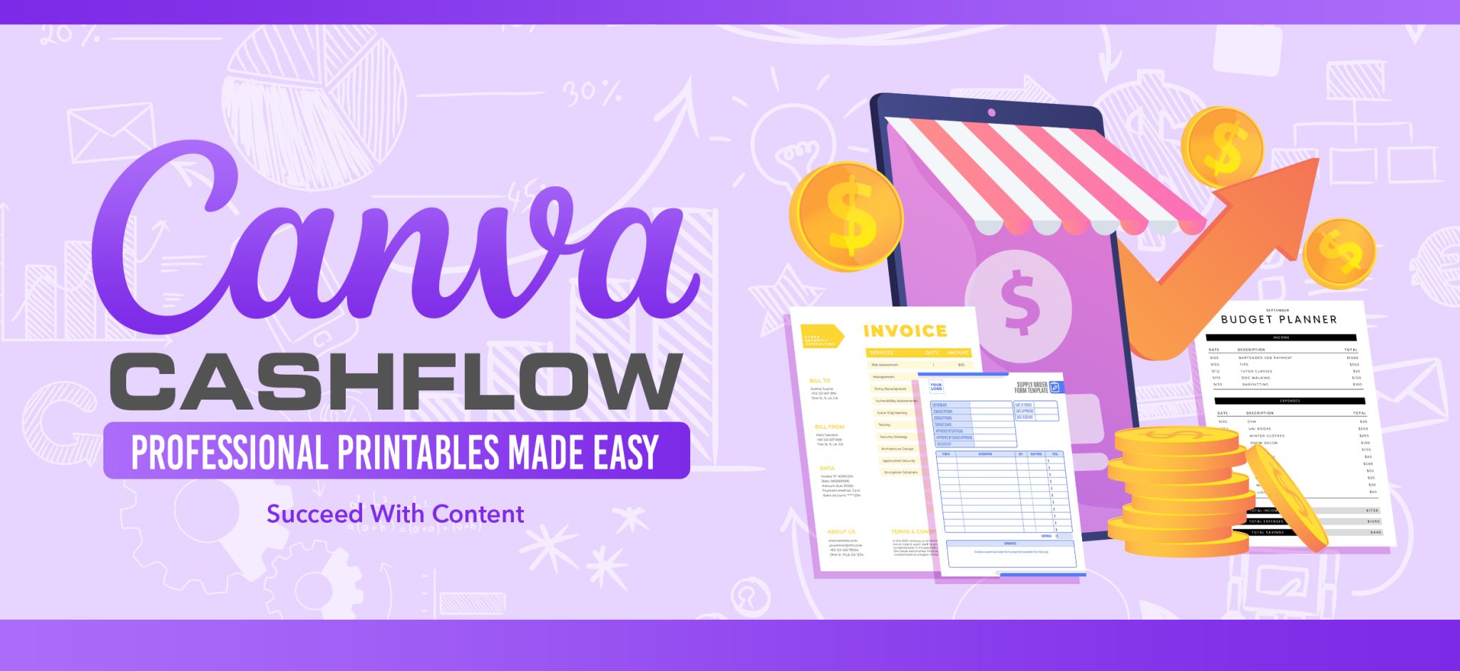 Canva Cashflow - Professional Printables Made Easy - Succeed With Content